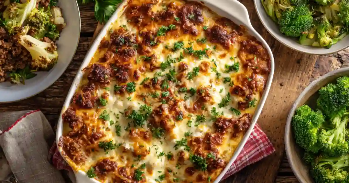 Easy Keto Ground Beef Casserole Recipe (Cheesy, Low-Carb & Delicious)